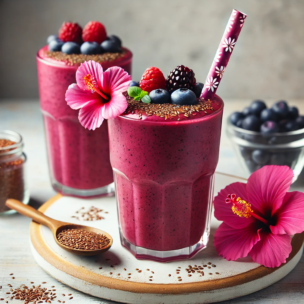 Hibiscus Berry Smoothie - TastyTwirl